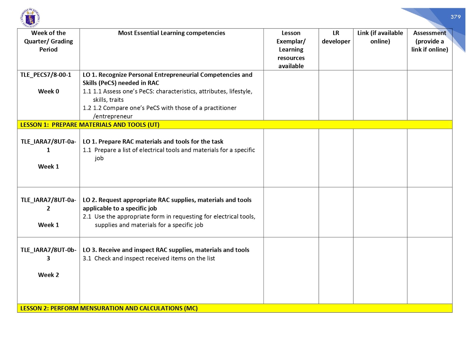 DepEd Memos, Orders & Results: Most Essential Learning Competencies in ...