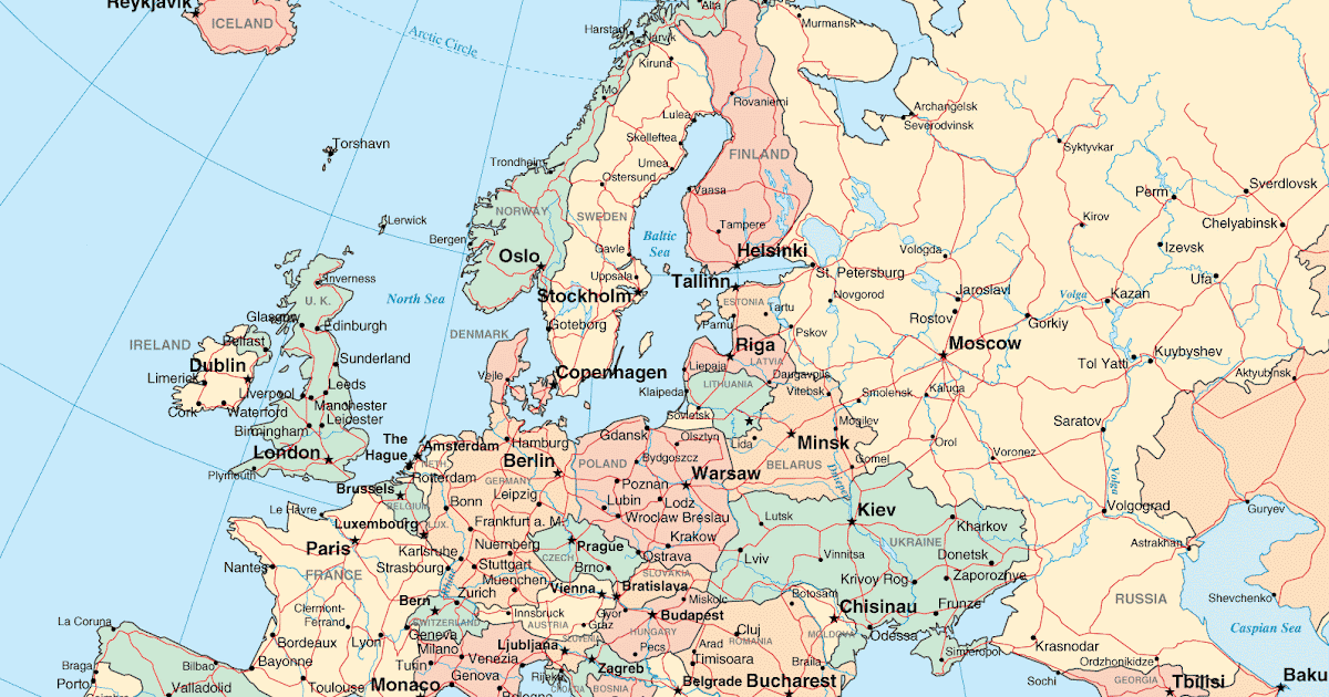 Peta Eropa Timur : PETA BENUA EROPA : Kekayaan Alam, Batas Wilayah ...