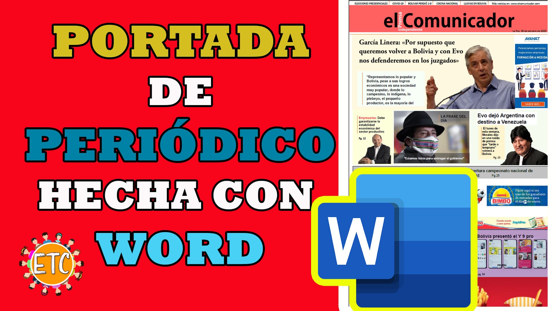 ¿Cómo hacer la portada de un periódico con Microsoft Word?