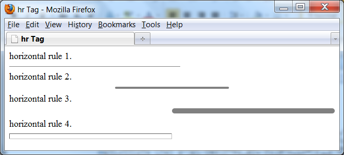 Horizontal Rule Tag, - TechTack - Lessons, Reviews, News and Tutorials Horizontal Rule Tag, - TechTack - Lessons, Reviews, News and Tutorials