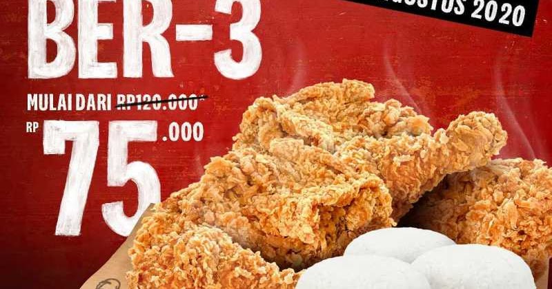 KFC Merdeka - Promo Paket MAKAN BER-3 dari KFC! 5 ayam + 3 nasi mulai ...