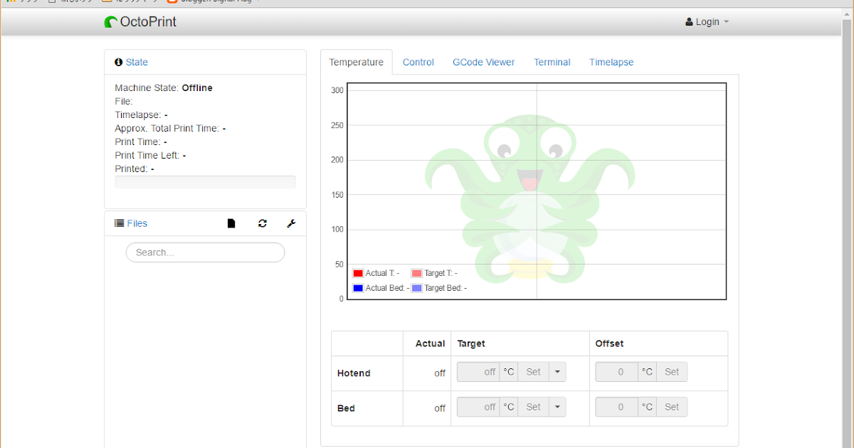 3Dプリンタ用サーバ"OctoPrint"をRaspberry Pi 3 Model Bで動かしてみる