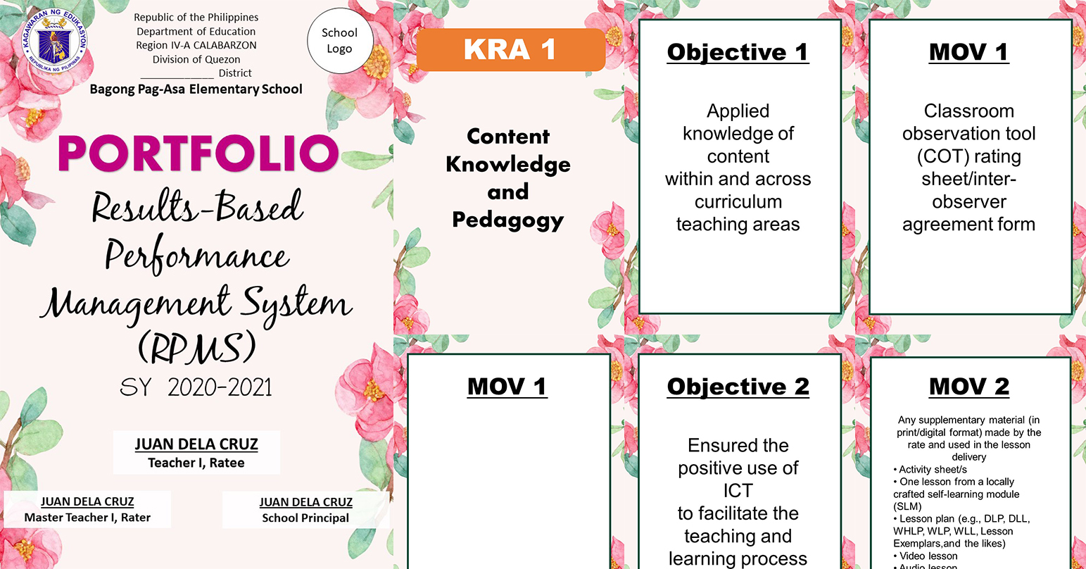 NEW RPMS E-PORTFOLIO FOR TEACHERS (DESIGN 6) FREE DOWNLOAD - Complete ...
