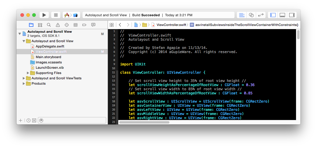 Agupieware Auto Layout And Uiscrollview A Pure Auto Layout Approach” Ios Tutorial In Swift