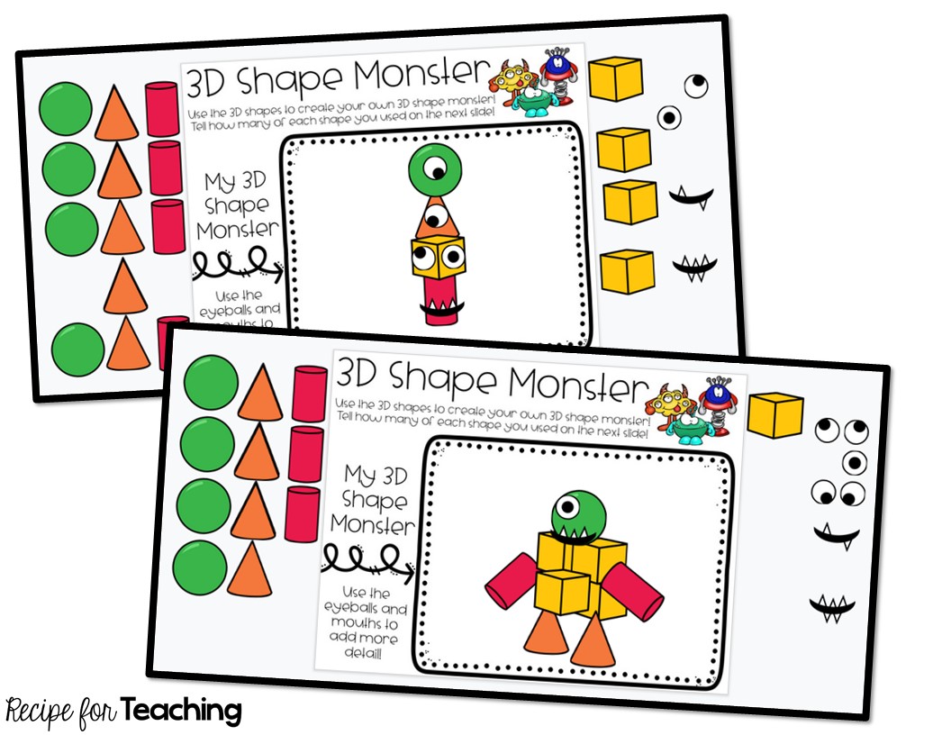 3D Shape Monster - Recipe for Teaching