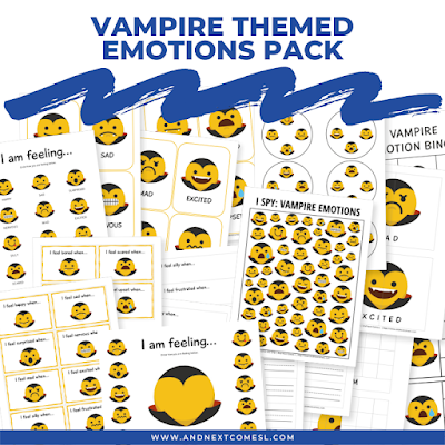 Free Printable Vampire Themed Emotions Bingo Game | And Next Comes L ...