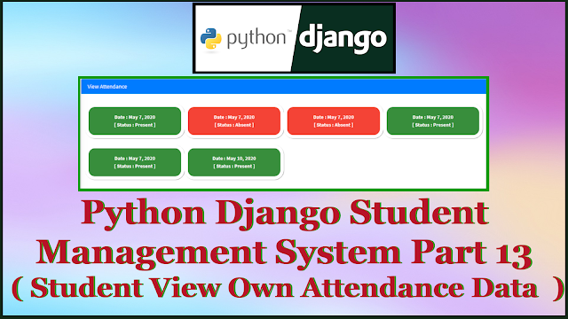 Python Django Student Management System Part 15 | Student View own ...
