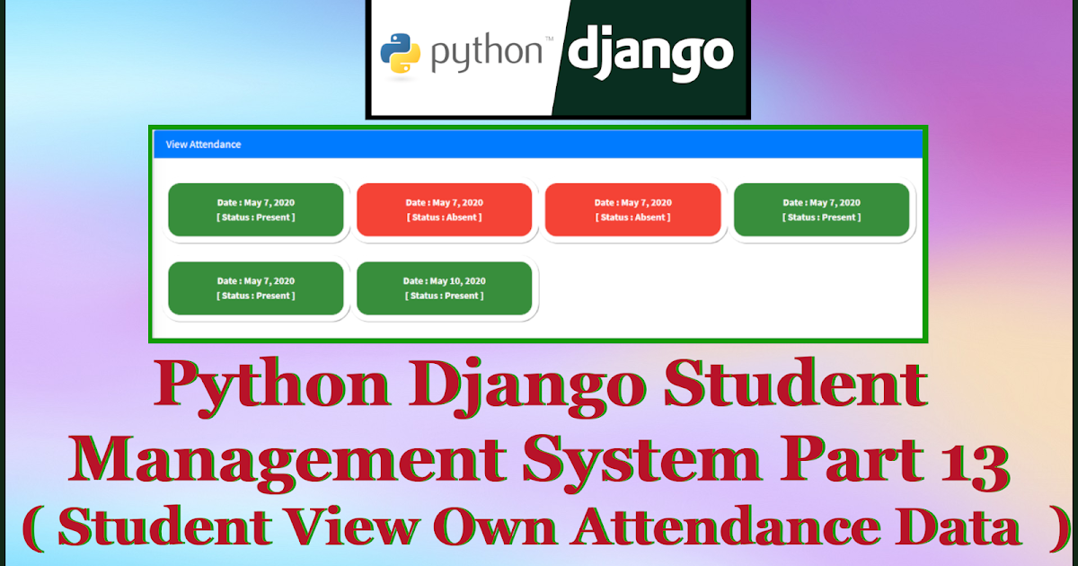 Python Django Student Management System Part 15 | Student View own ...