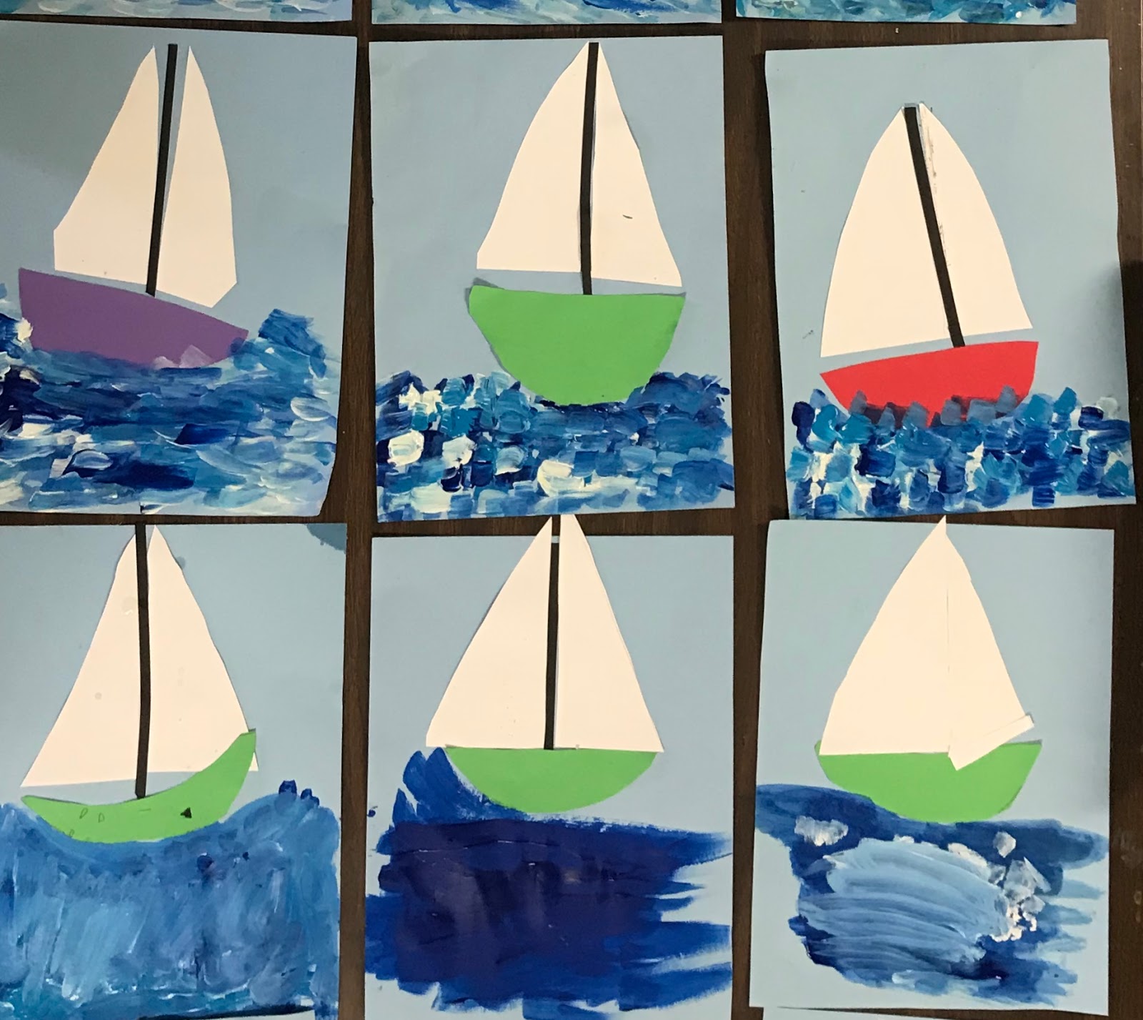 Elements of the Art Room: 1st grade Sailboats