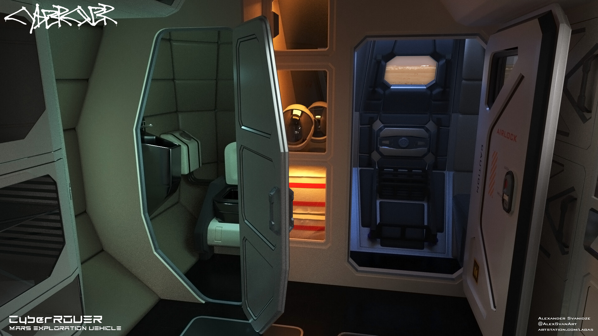 SpaceX Mars exploration rover concept by Alexander Svanidze | human Mars