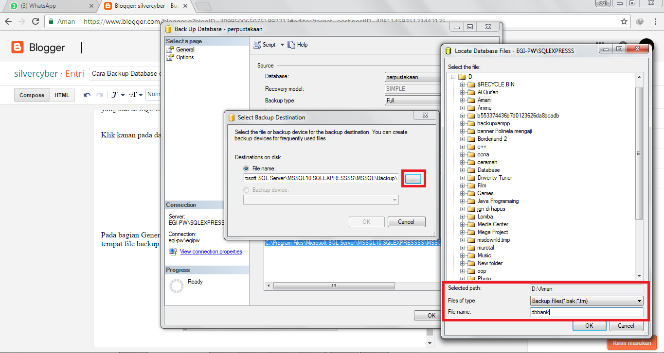 Cara Backup Database Di Sql Server 2008 Silvercyber