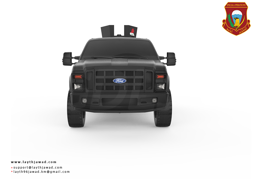 Ford F350 Iraqi SWAT Vehicle 3D Model | Layth Jawad