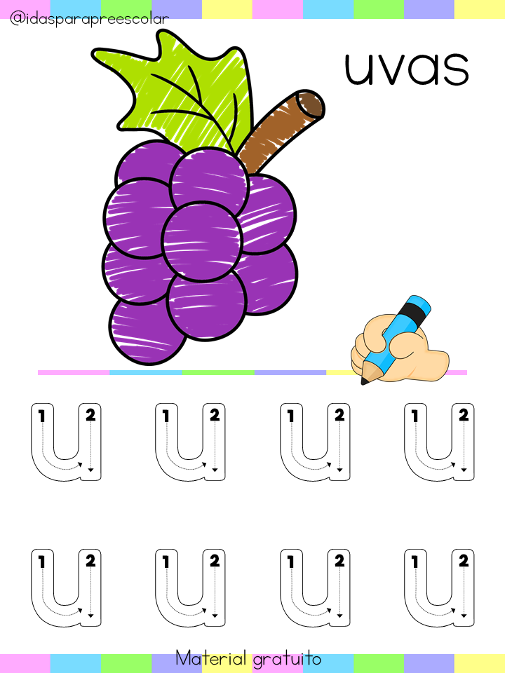 TRAZO DE LETRAS MINÚSCULAS DEL ABECEDARIO