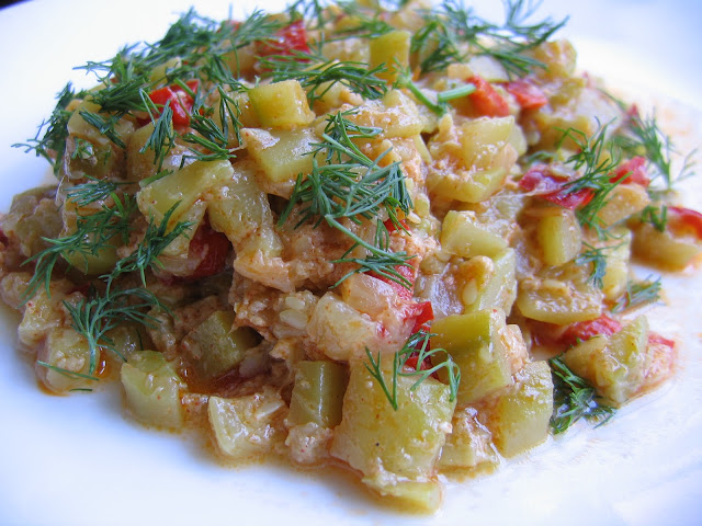 Yasemin's Kitchen: Diced Zucchini with Scrambled Eggs