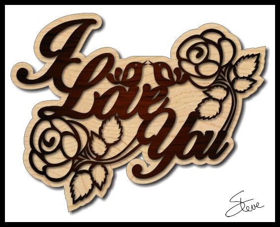 Scrollsaw Workshop: I Love You, Love Birds Scroll Saw Pattern.