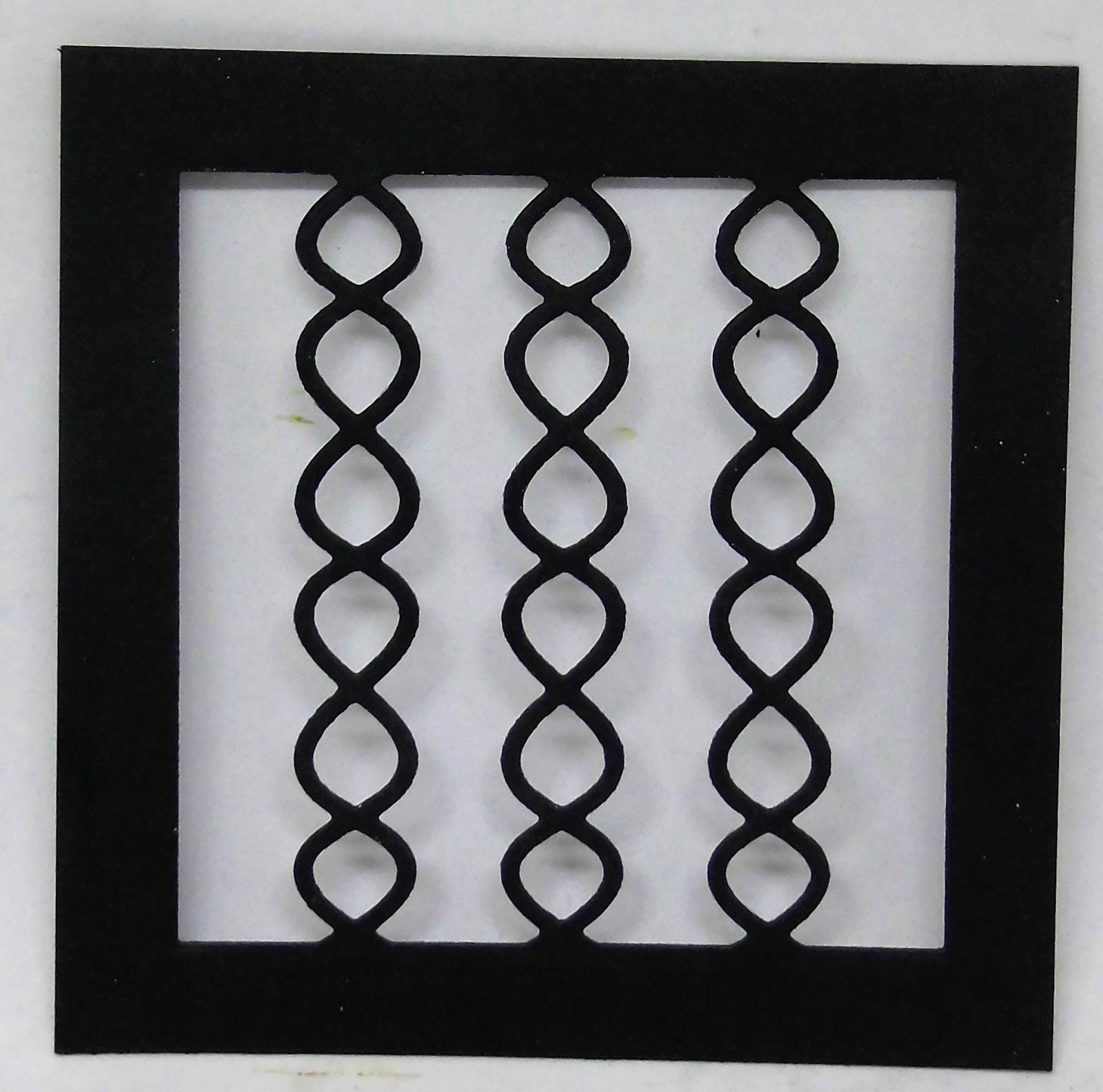 Sarah's Craft Shed: Vertical Twists Overlay Die Easel Card