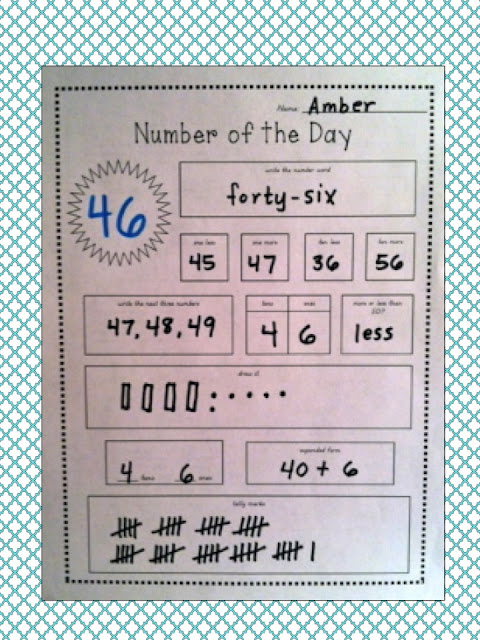 School Is a Happy Place: Number of the Day FREEBIE