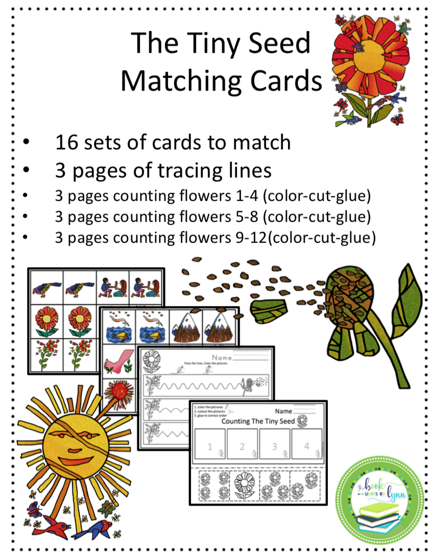 THE TINY SEED MATCHING, COUNTING AND FINE MOTOR ~ Book Units by Lynn
