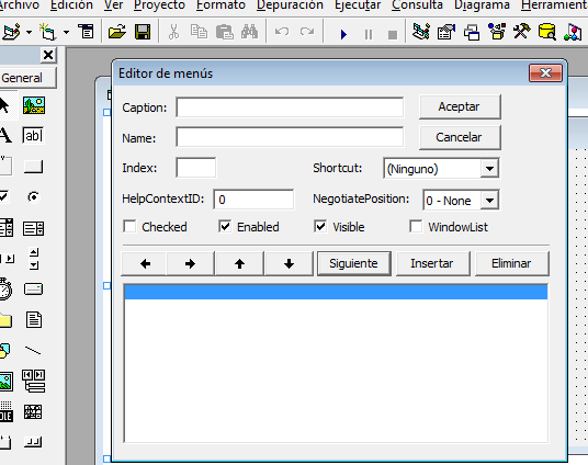 EJERCICIOS VISUAL BASIC: programar menu en visual basic 6.0