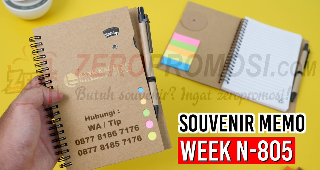 Souvenir Memo Notes Week N-805 | zeropromosi | souvenir barang promosi ...