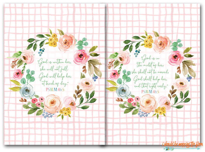 Free Psalm 46:5 Printables | i should be mopping the floor