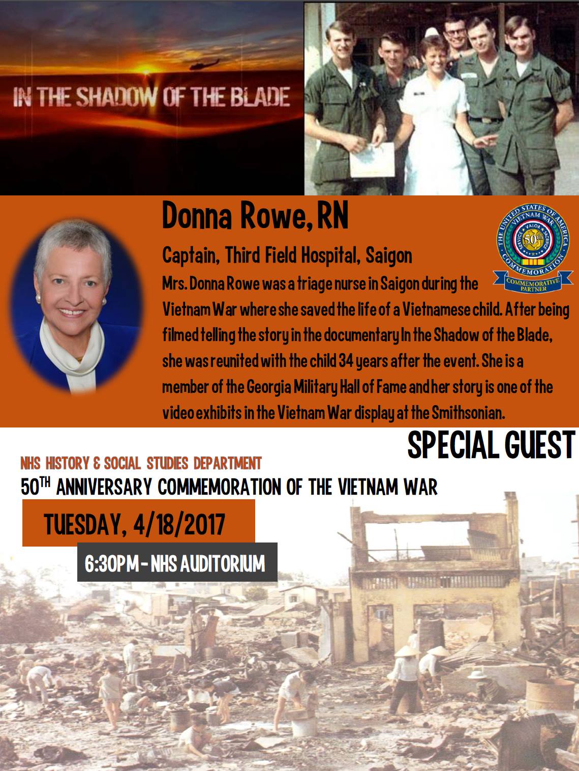 Donna Rowe, RN - Vietnam Veteran Speaks at Newnan HS