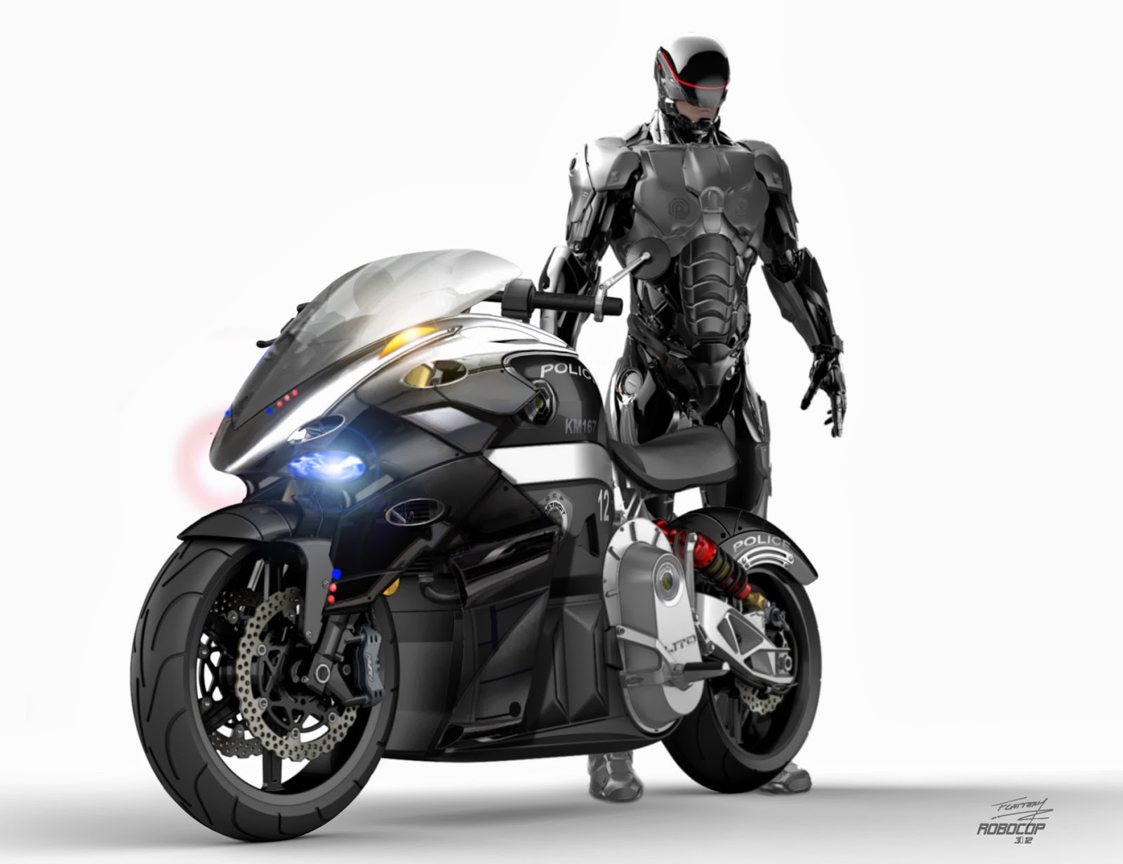 Smokin' ROBOCOP 2014 Motorcycle Concept Art by Tim Flattery « Film Sketchr