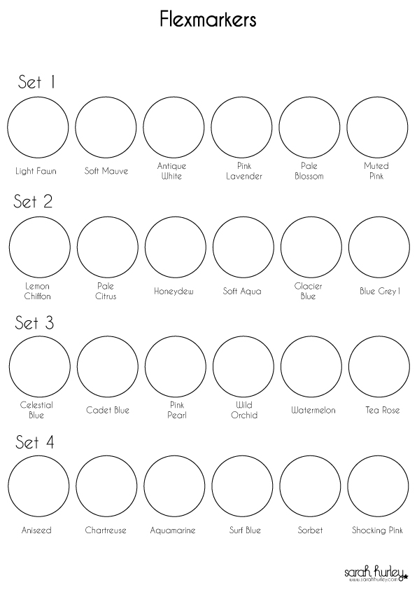 Sarah Hurley Blog: Promarker & Flexmarker Colour Charts