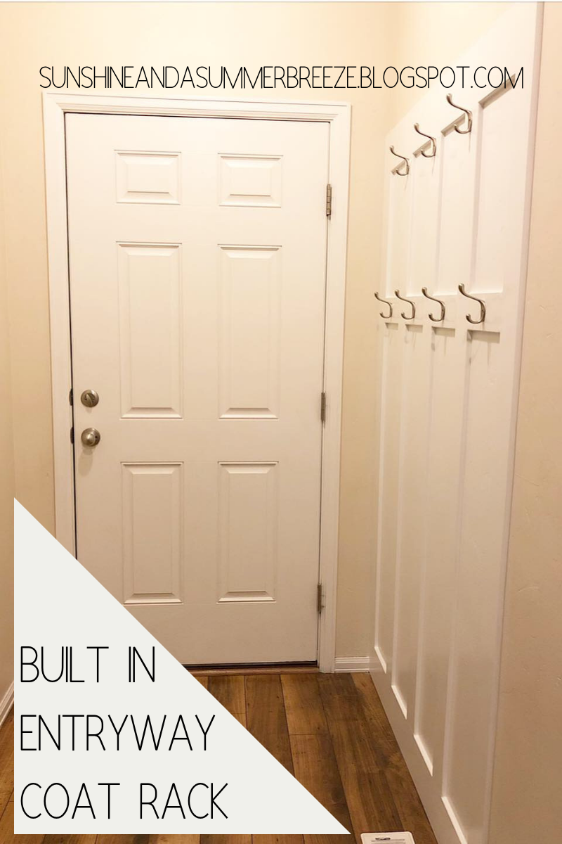 Sunshine and a Summer Breeze: Built In Entryway Coat Rack