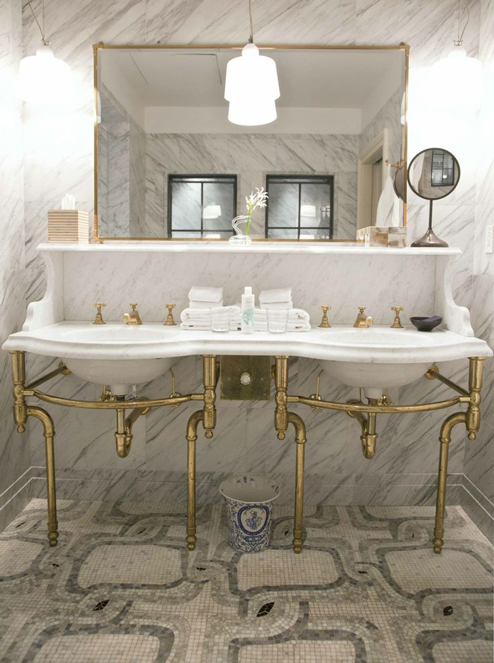 The Peak of Très Chic: Needing, Wanting, Loving: A Brass Bathroom
