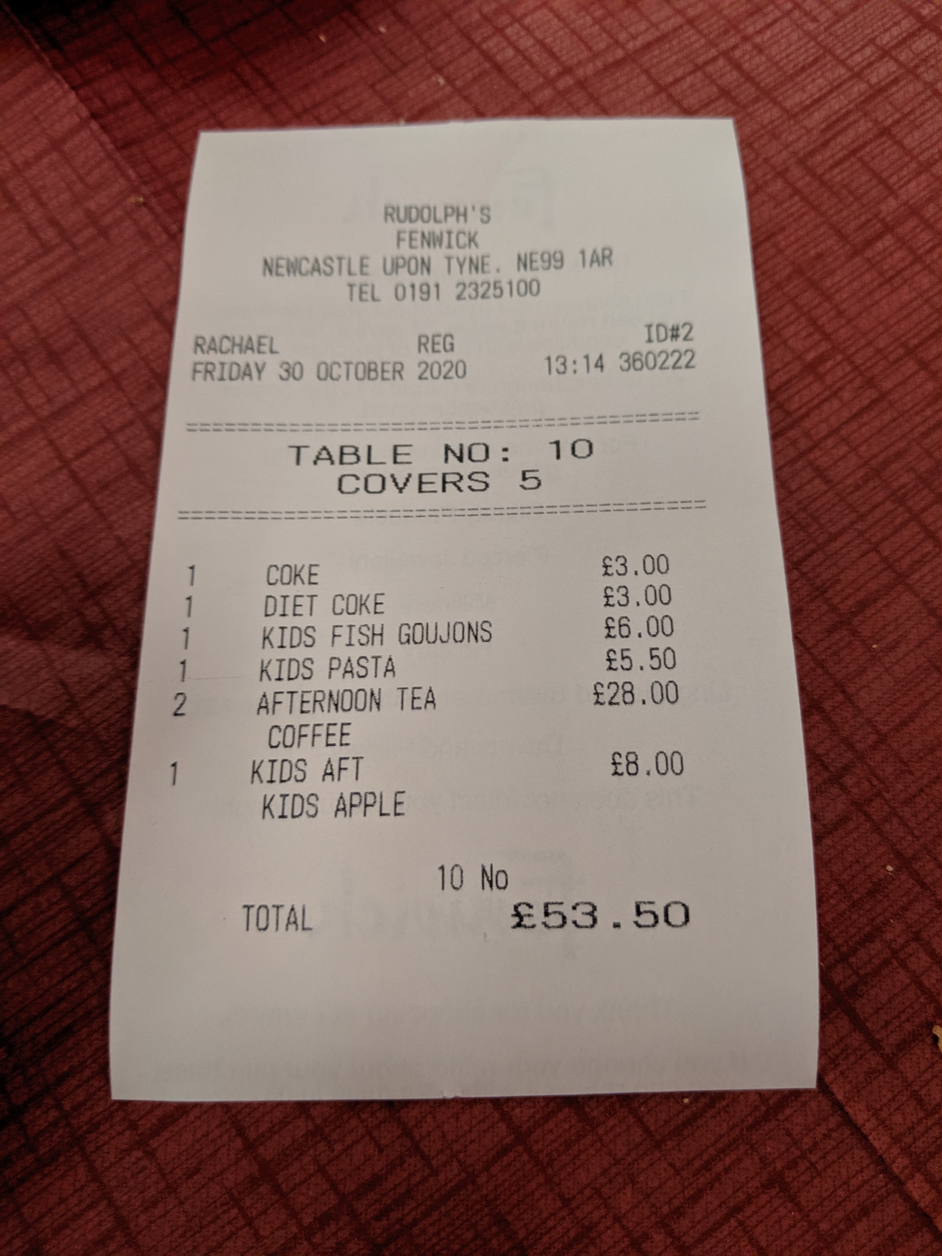 Rudolph's Restaurant at Fenwick Newcastle (Menu and Review) - a ...