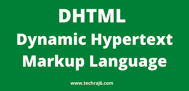 DHTML full form, what is the full form of DHTML