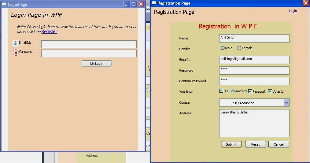 Login And Registration Process In Wpf Application With C Net ~ Microsoft Net Expert Call91