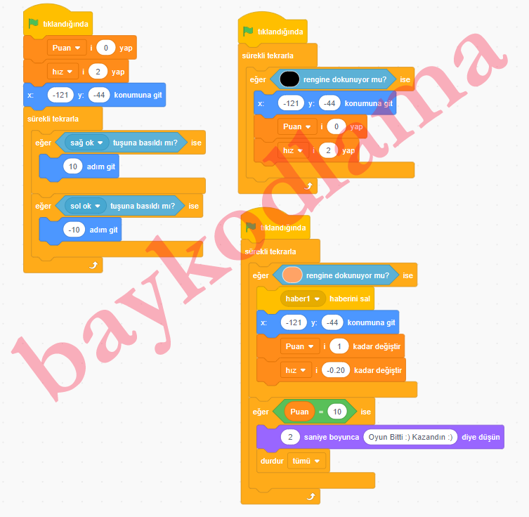 Scratch Örnekleri-19: Scratch İle Engellerden Kaçalım - Bay Kodlama