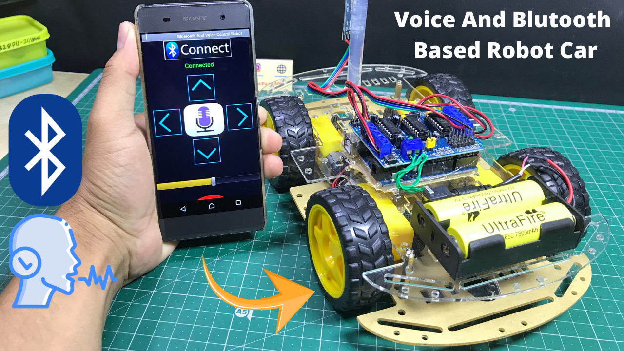 Voice And Blutooth Based Robot Car