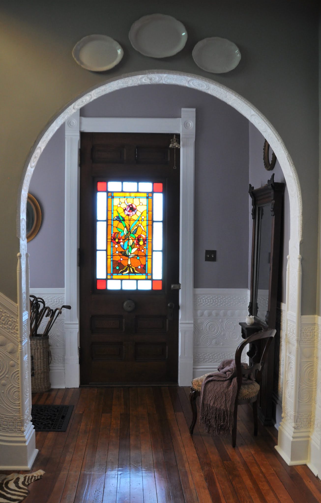 Peeking thru The Sunflowers: A new look for the vestibule.....