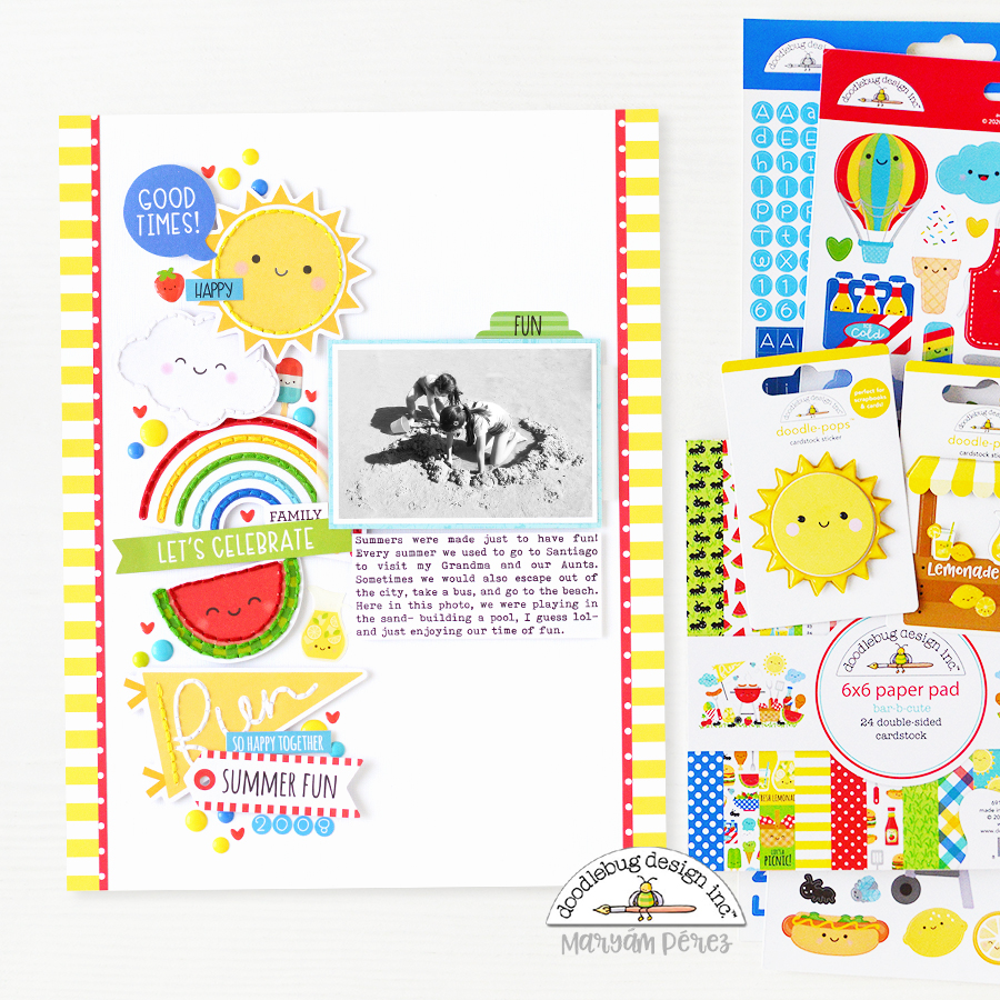 Maryám Pérez Design | Blog: DOODLEBUG DESIGN: SUMMER FUN LAYOUT