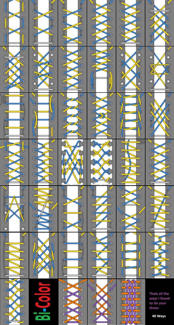 50 Cara Mengikat/Memasang Tali Sepatu dan Model Tali Sepatu Keren Unik ...