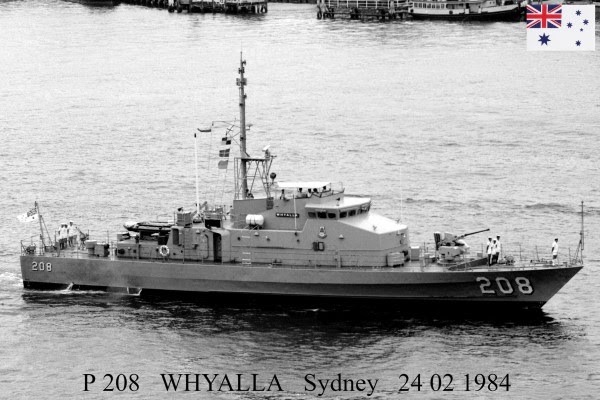 G.GYSSELS SHIPCOLLECTION: HMAS WHYALLA P 208