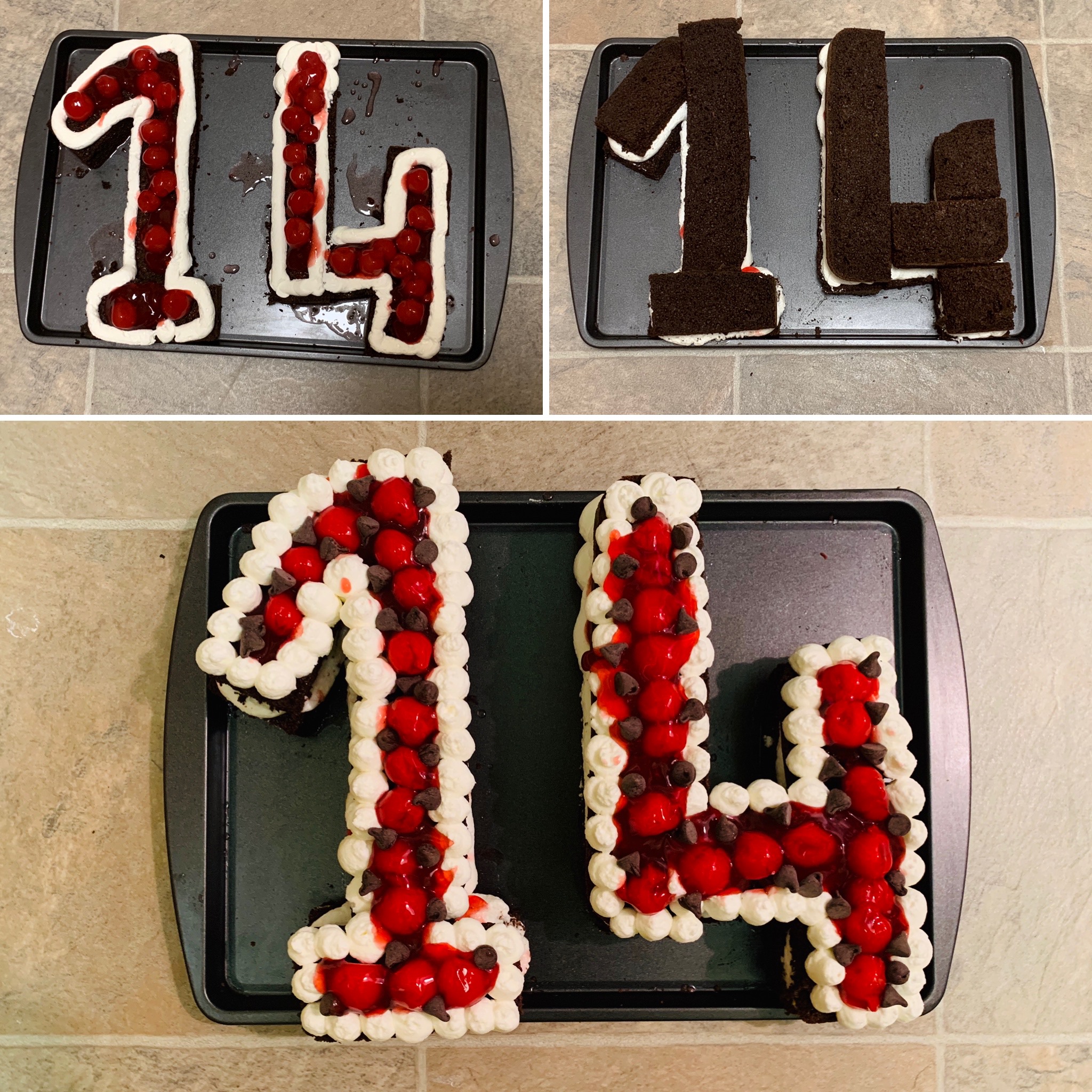 14 number cake for my son's birthday!