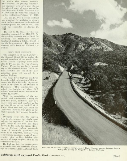 California State Route 180 east of Fresno to Cedar Grove (Kings Canyon ...