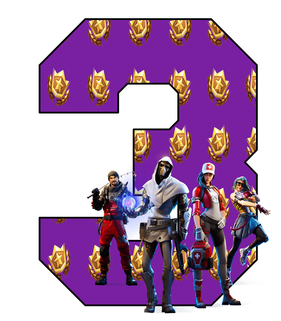 Kits imprimibles gratis : Números de Fortnite