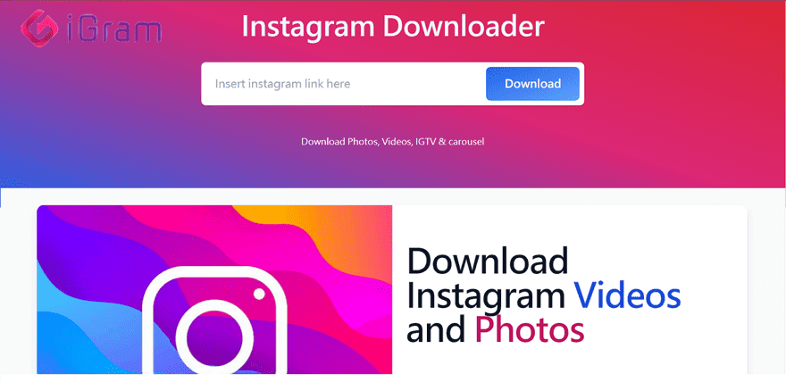 iGram 下載器輕鬆儲存 Instagram 貼文照片、IGTV 影片