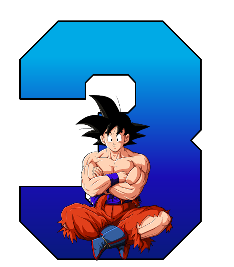 Kits imprimibles gratis : Números Dragon Ball Z
