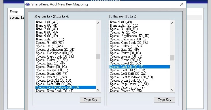 鍵盤按鍵壞了怎麼辦？用 Sharpkeys 換一個鍵來用就好啦 (重新設定 / 配置鍵盤按鍵 / Key Mapping)