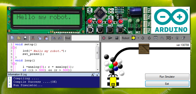 c/c++ robot simulator เรียนรู้การเขียนโปรแกรมควบคุมหุ่นยนต์ด้วยโปรแกรม ...