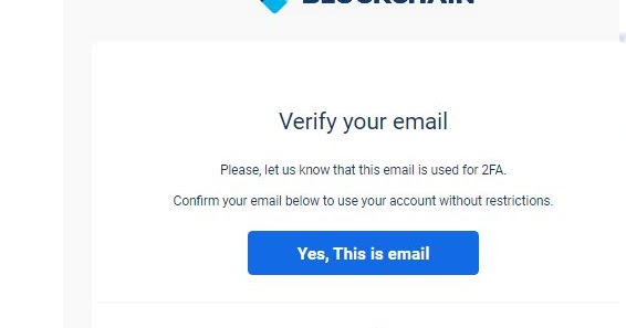 BEWARE OF NEW PHISHING SCAM - BLOCKCHAIN E-MAIL VERIFICATION