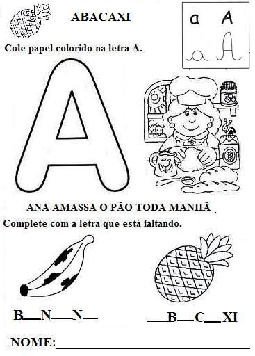 BLOG PROFESSOR ZEZINHO: ALFABETO PARA COBRIR COLORIR COMPLETAR - LETRA "A"