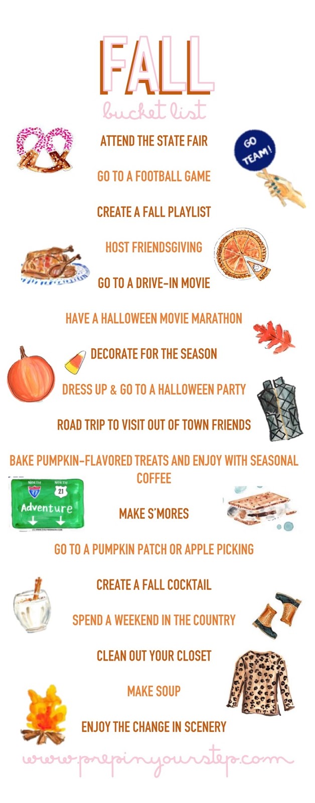 Prep In Your Step: 2019 Fall Bucket List