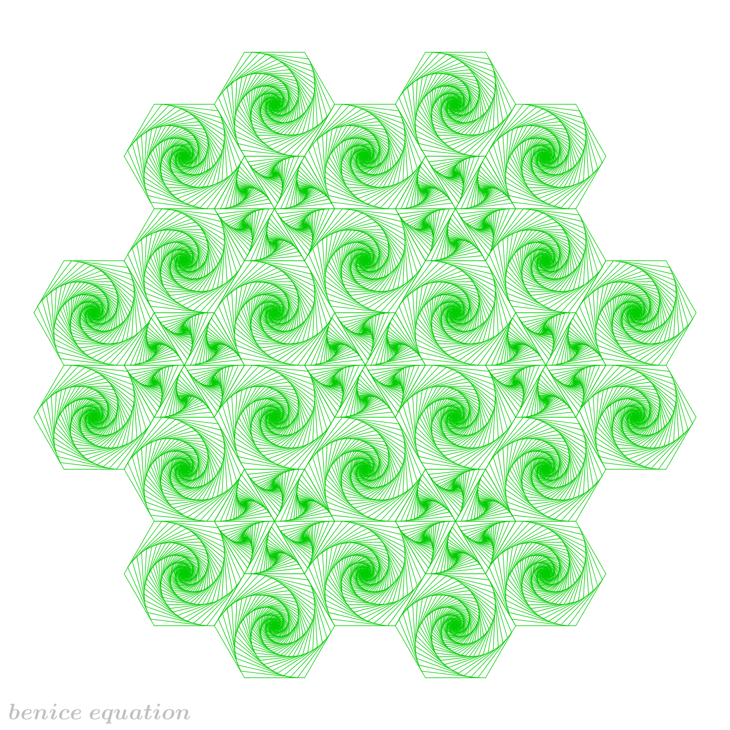 Fun math art (pictures) - benice equation: Tiling by Nested Polygons (2)